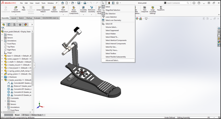 Applying Material Properties to SOLIDWORKS Assembly Elements